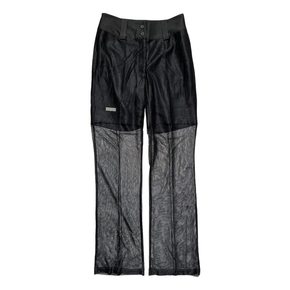 C2h4 | Pants | Mesh Leg Glossy Trouser | Poshmark